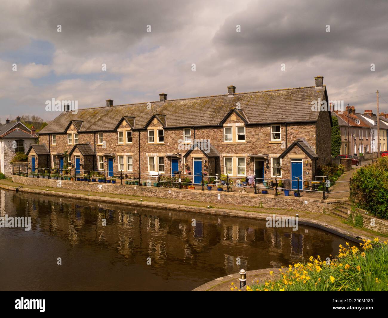 Brecon town on edge of brecon beacons national park hi-res stock ...