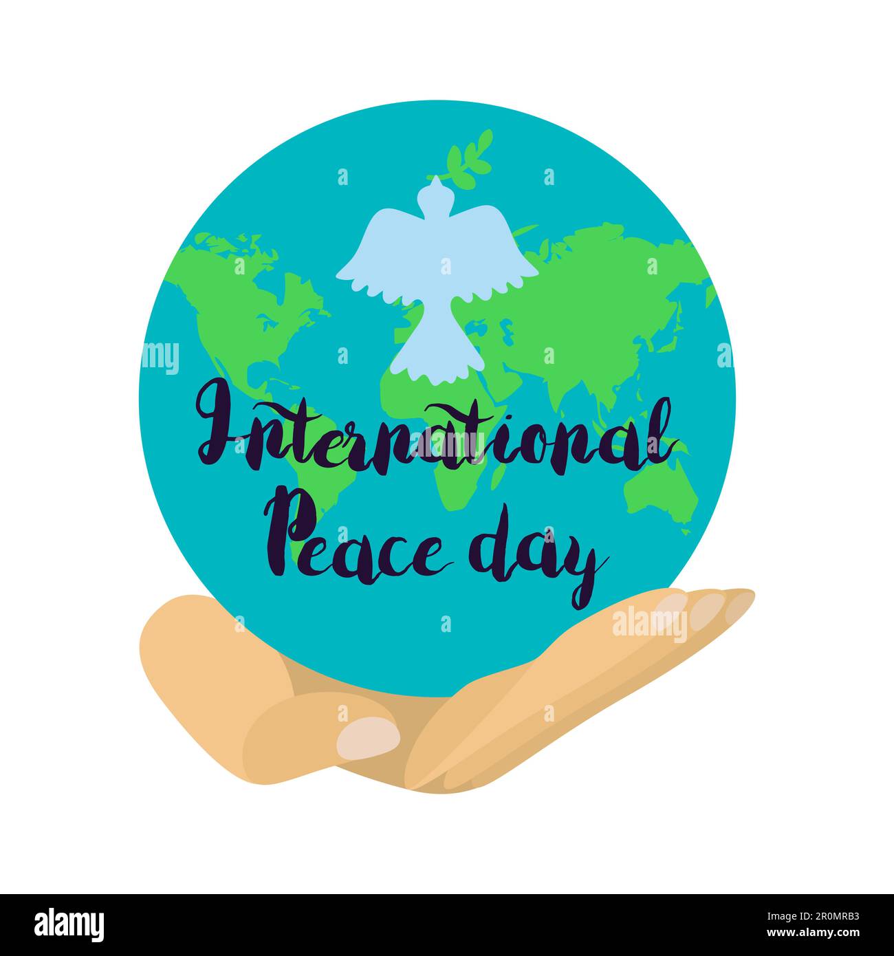International Peace Day Banner With Dove. Vector Stock Vector Image ...