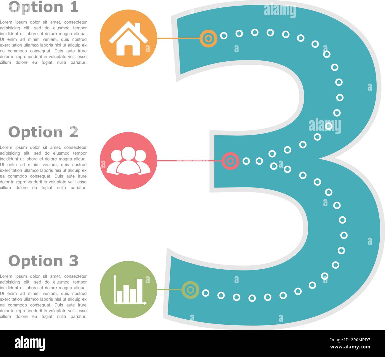 Design template with three options, vector eps10 illustration Stock ...