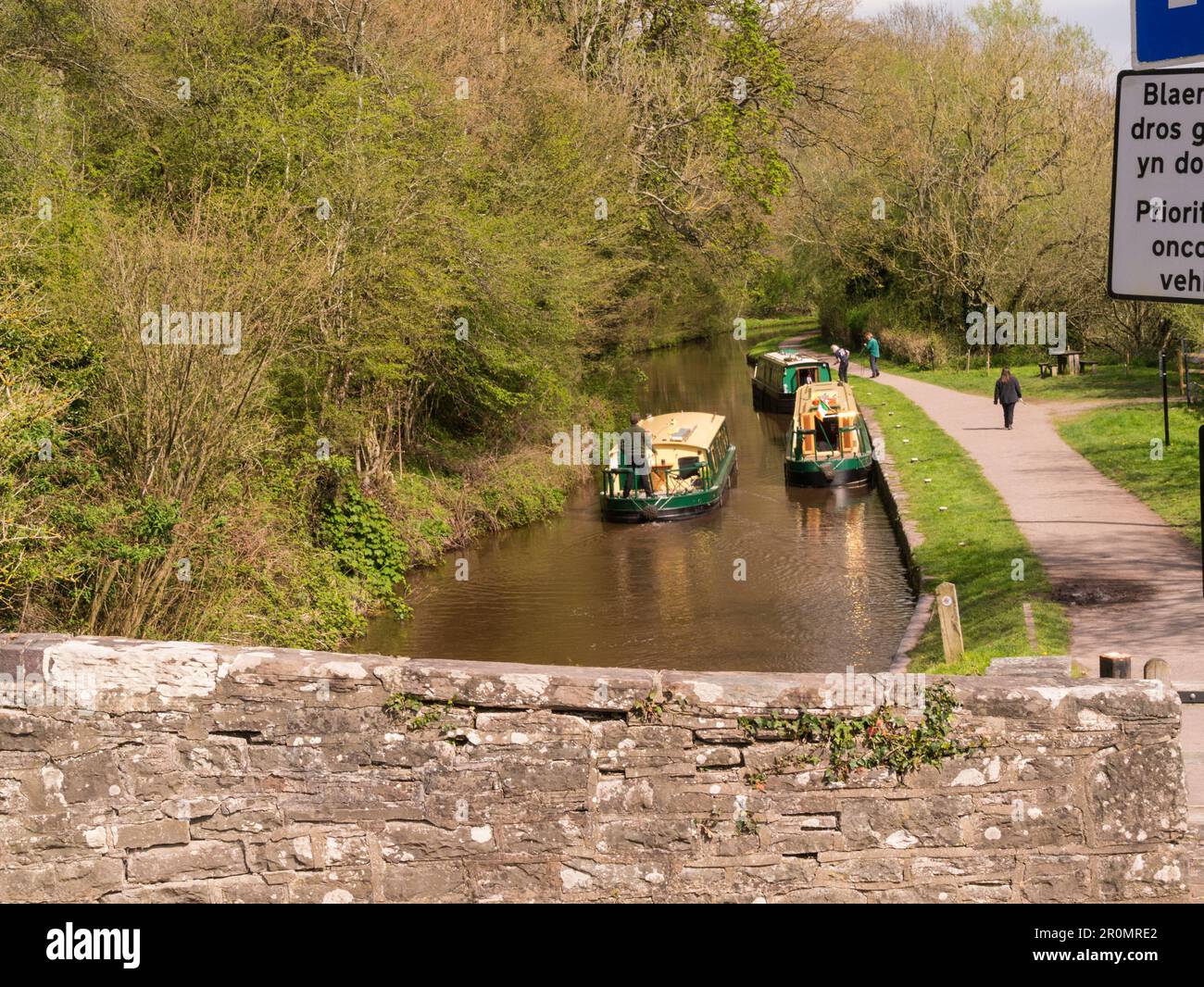 Boats having passed through brynich lock hi-res stock photography and ...