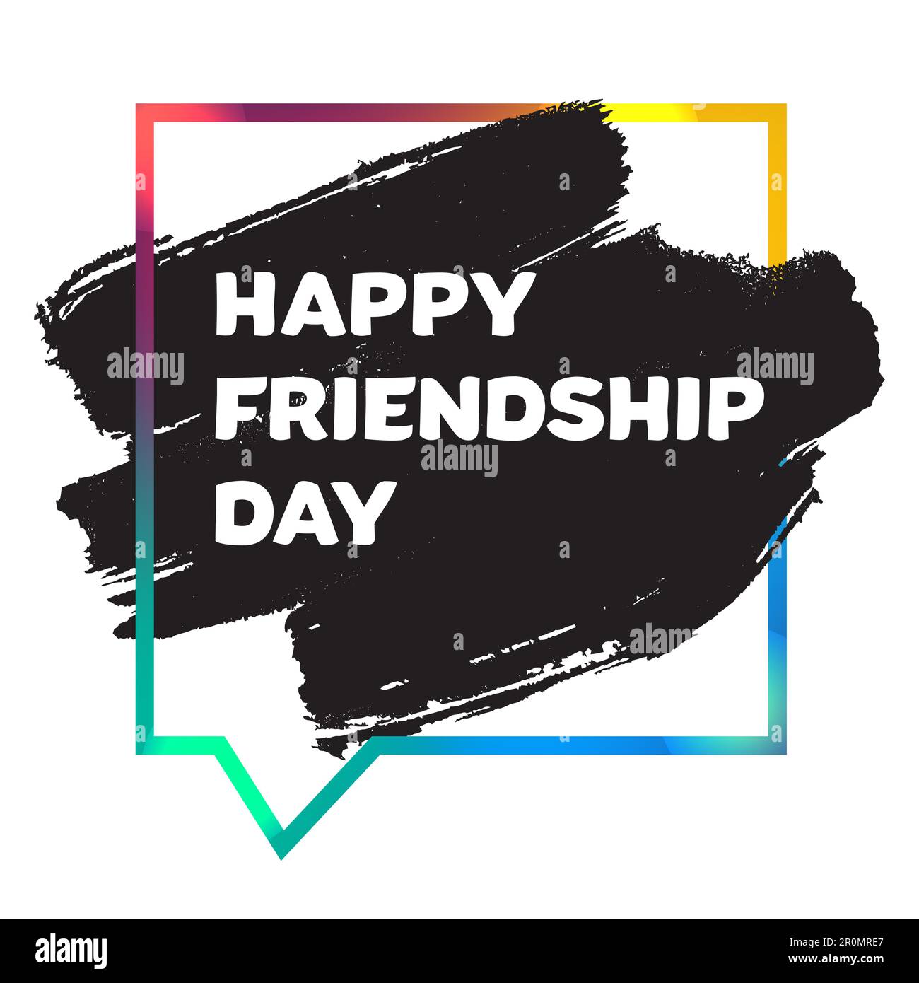 International Day of Friendship Banner With Grunge Spot And Colorful ...