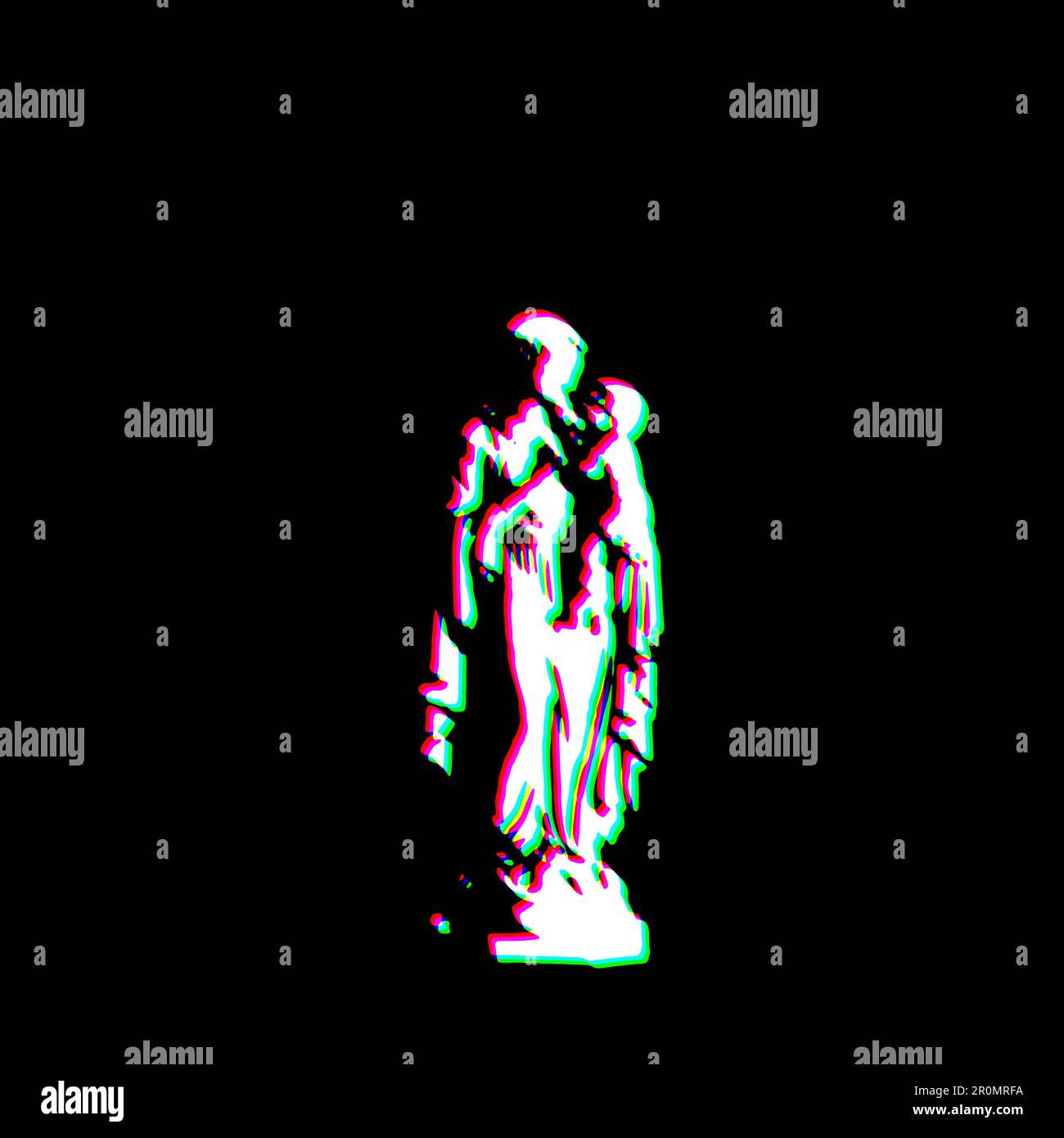 White Black Mary Mother Baby Jesus Grudge Scratched Dirty Style Punk ...