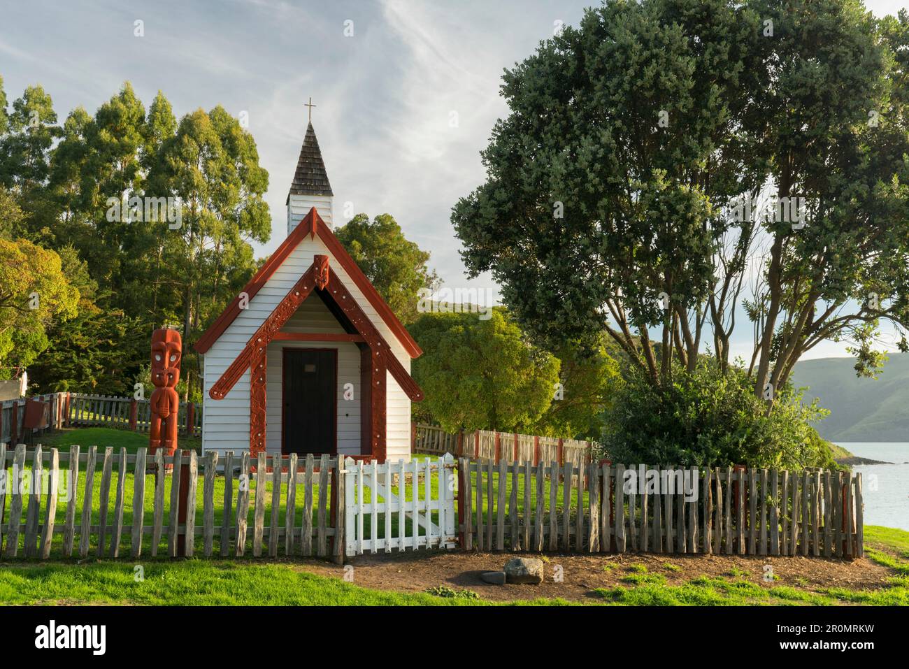 Onuku Marae Church, Akaroa, Banks Peninsula, Canterbury, South Island ...