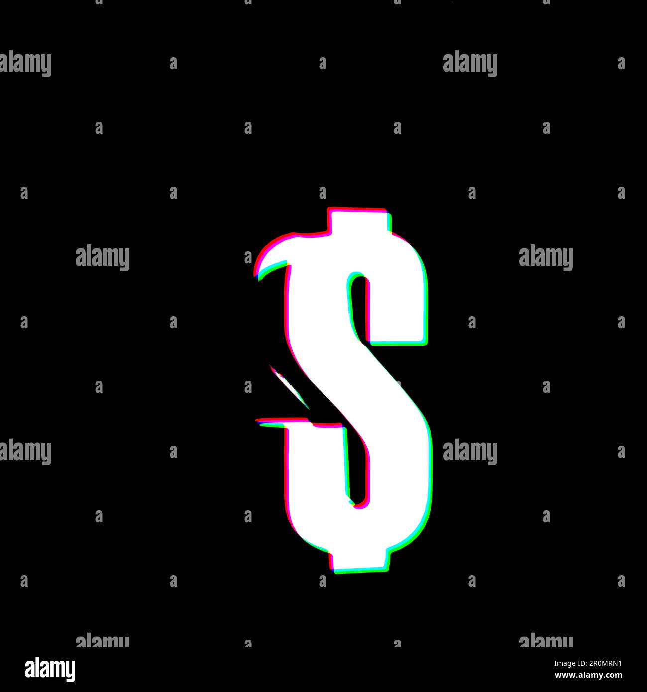 White Black Dollar Sign Symbol Typography Text Letter Grudge Scratched ...