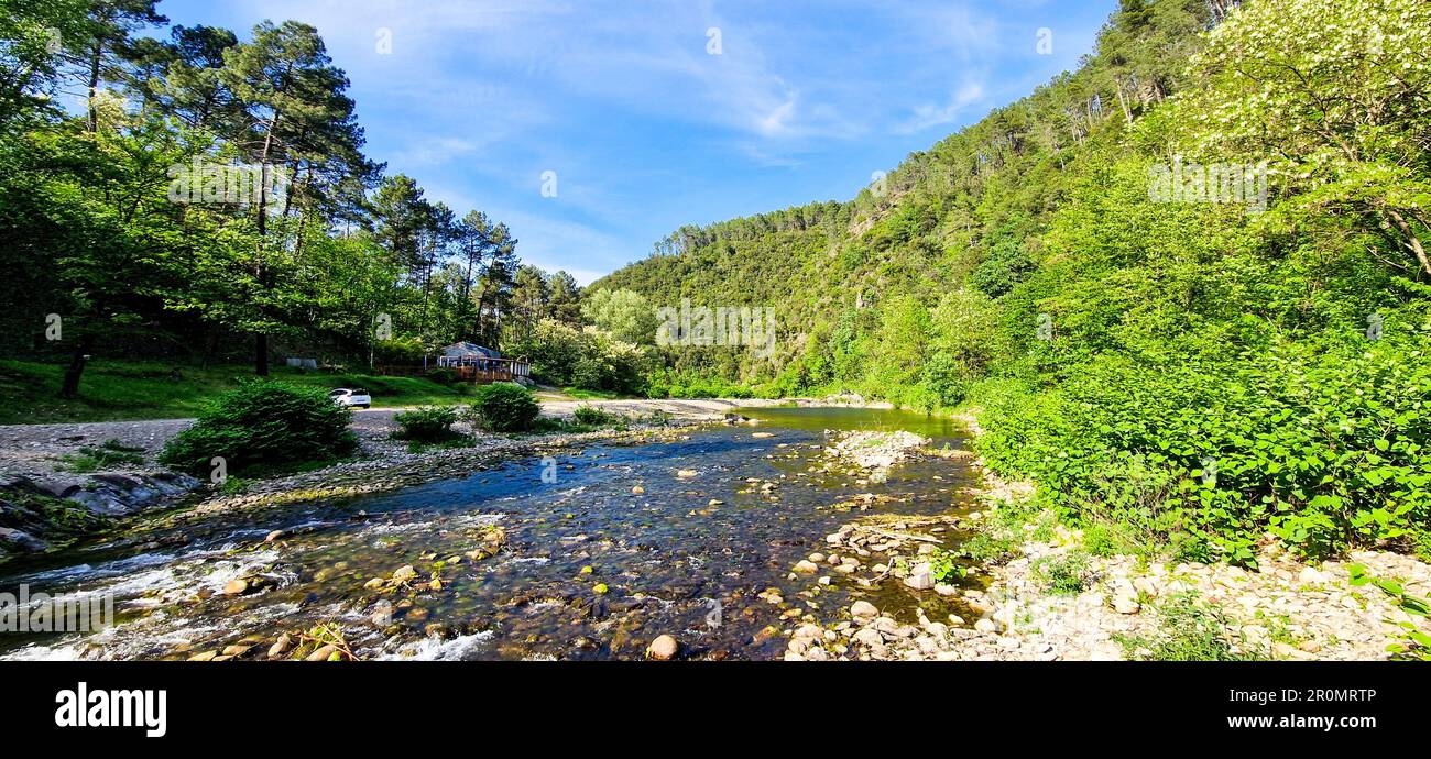 The Cèze river, Bessèges, Gard, France Stock Photo - Alamy