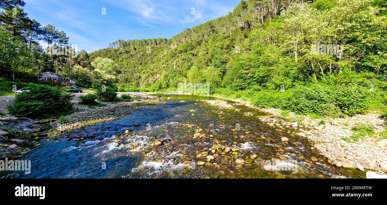 The Cèze river, Bessèges, Gard, France Stock Photo - Alamy