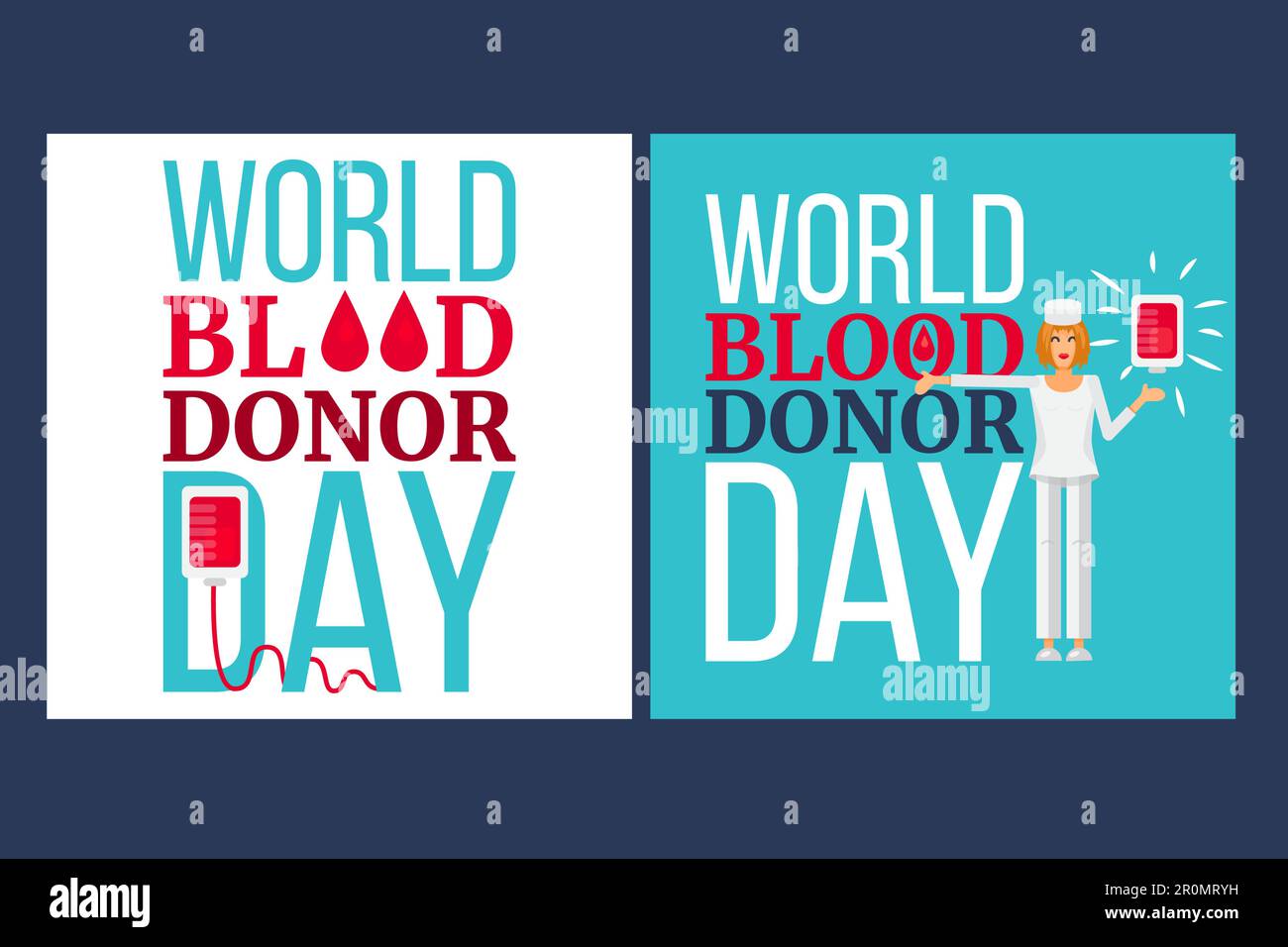 World Blood Donor Day Celebration Banner. Vector Stock Vector Image ...