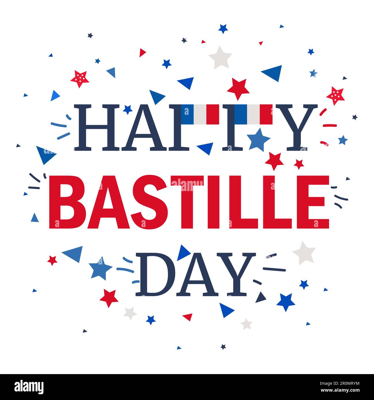 Happy Bastille Day Celebration Banner. France Independence Greeting ...