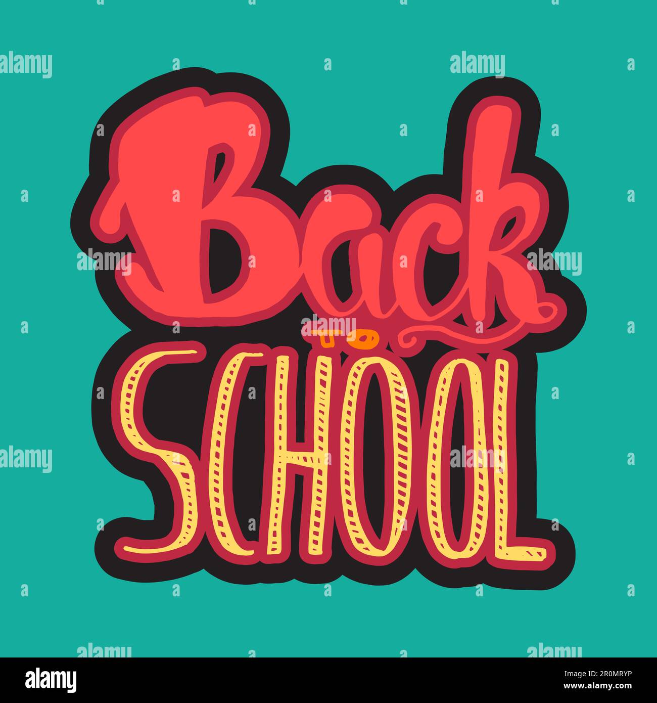 Vintage Back To School Lettering Banner. Knowledge day poster. Vector ...