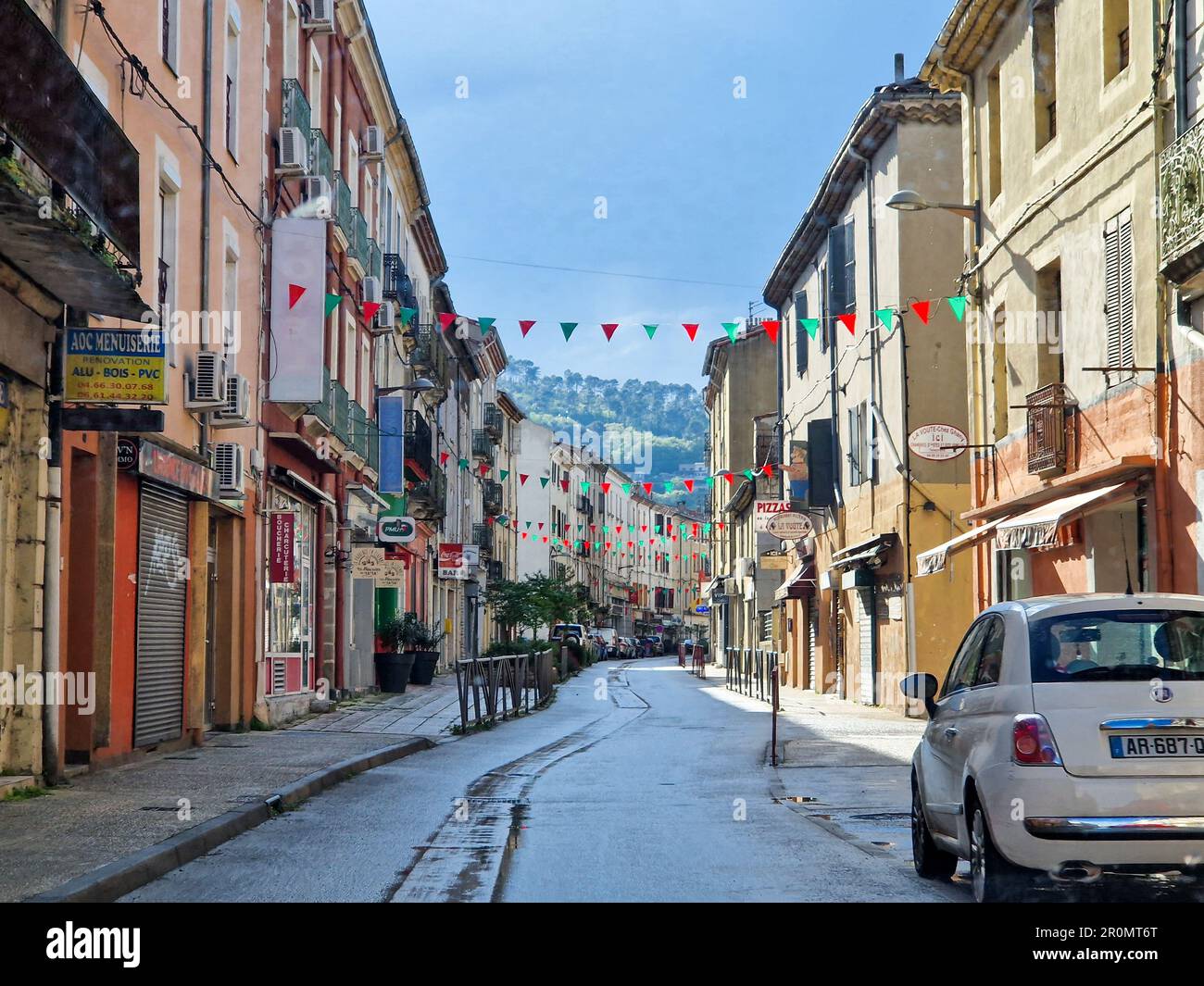 Victor Hugo street, Bessèges, Gard, France Stock Photo - Alamy