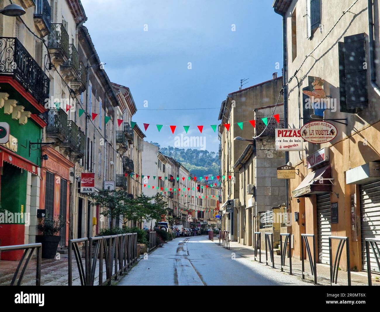 Victor Hugo street, Bessèges, Gard, France Stock Photo - Alamy