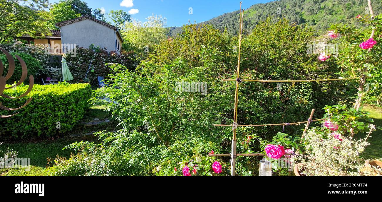 Garden, Bessèges, Gard, France Stock Photo - Alamy