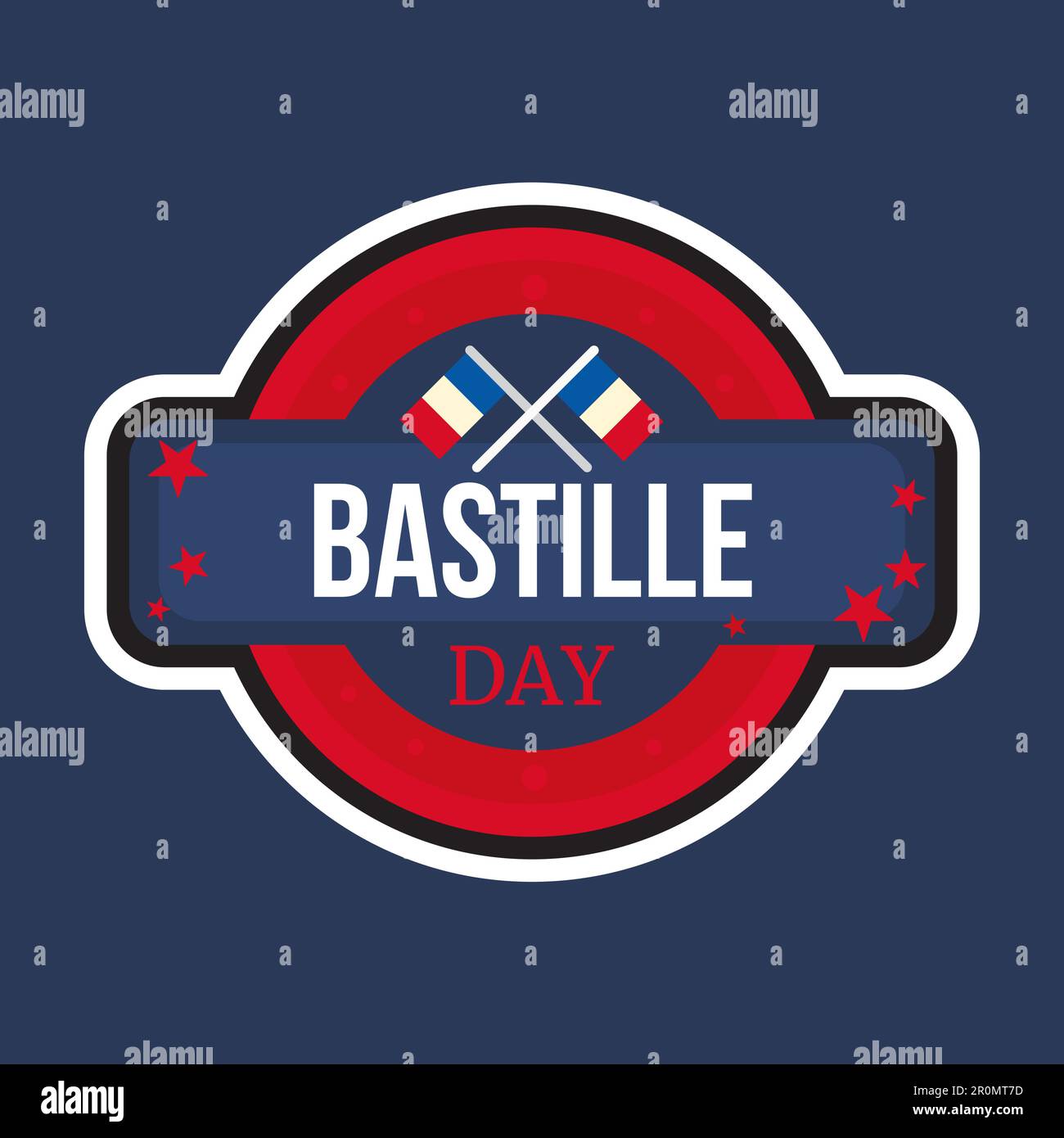 Happy Bastille Day Celebration Banner. France Independence Greeting ...