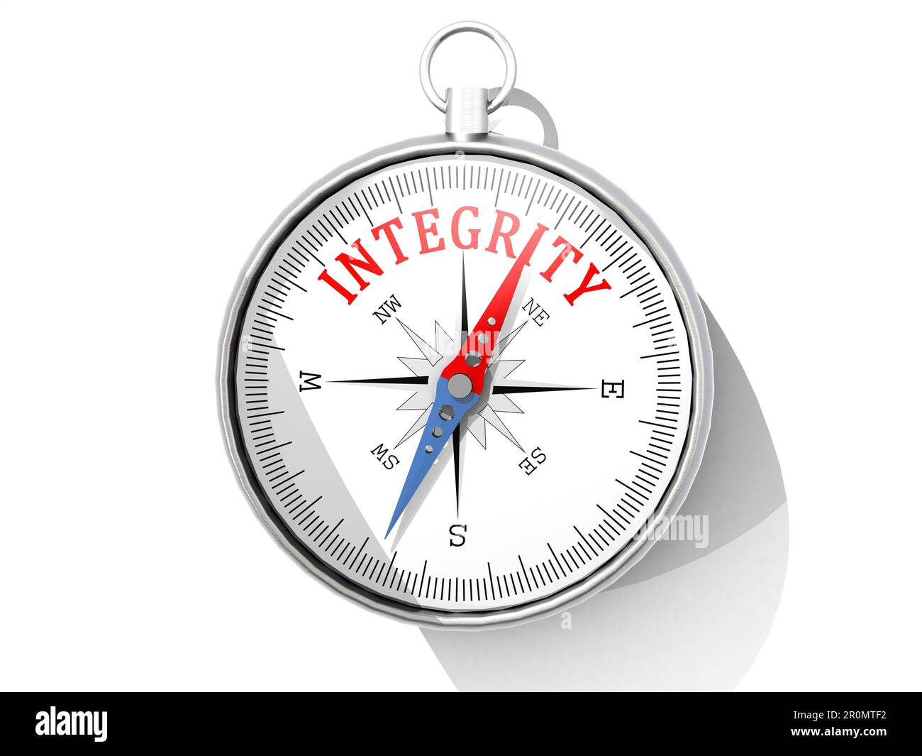 Integrity word printed on compass isolated, 3D rendering Stock Photo ...