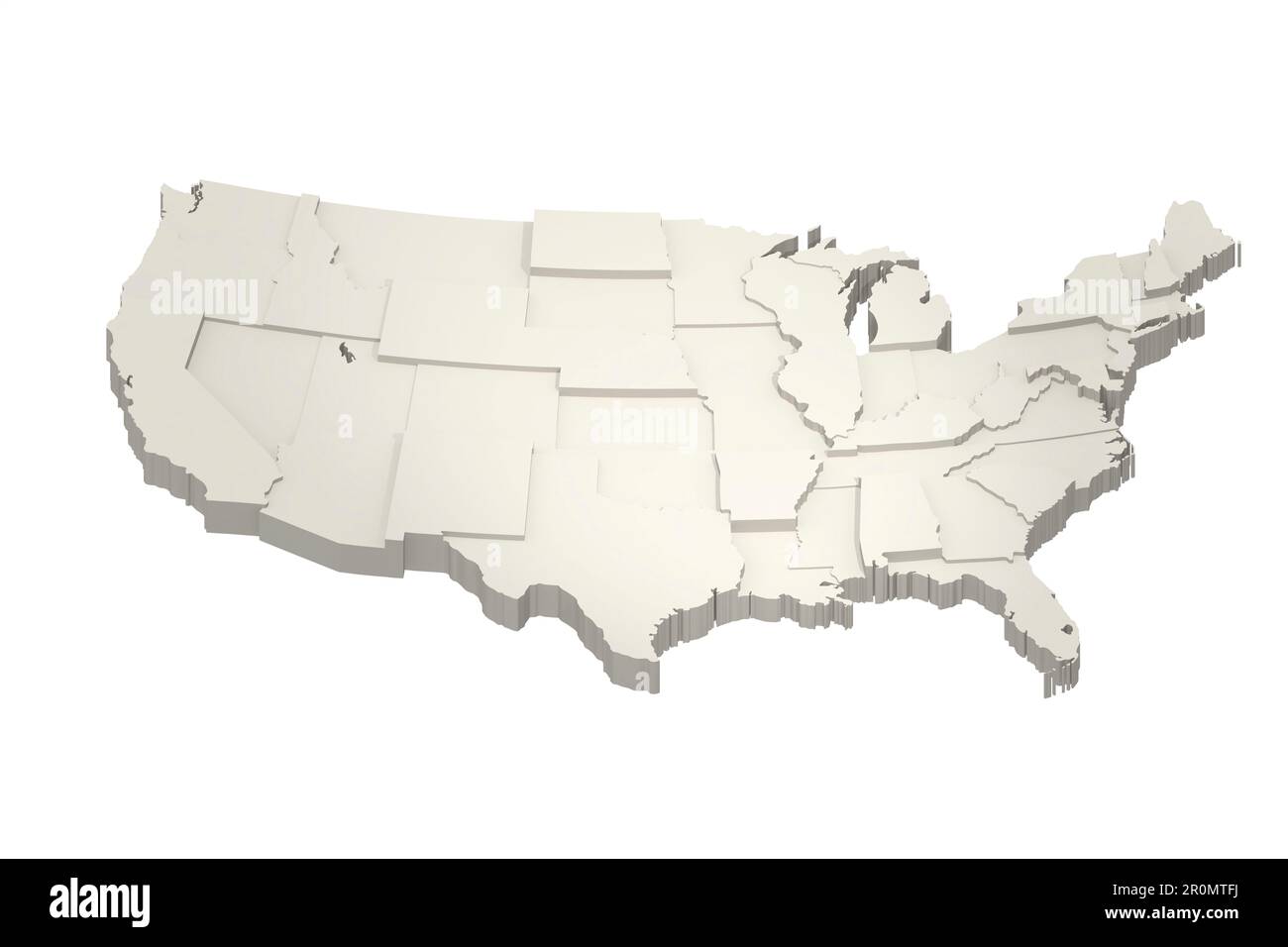 Map of United States of America, 3d rendering Stock Photo - Alamy