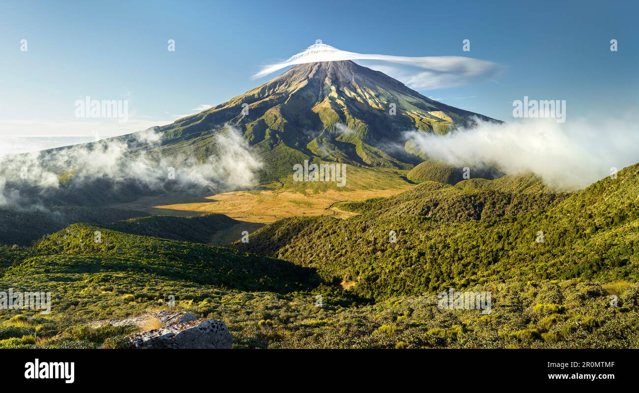 Mount Taranaki, near Pouakai Hut, Egmont National Park, Taranaki, North ...