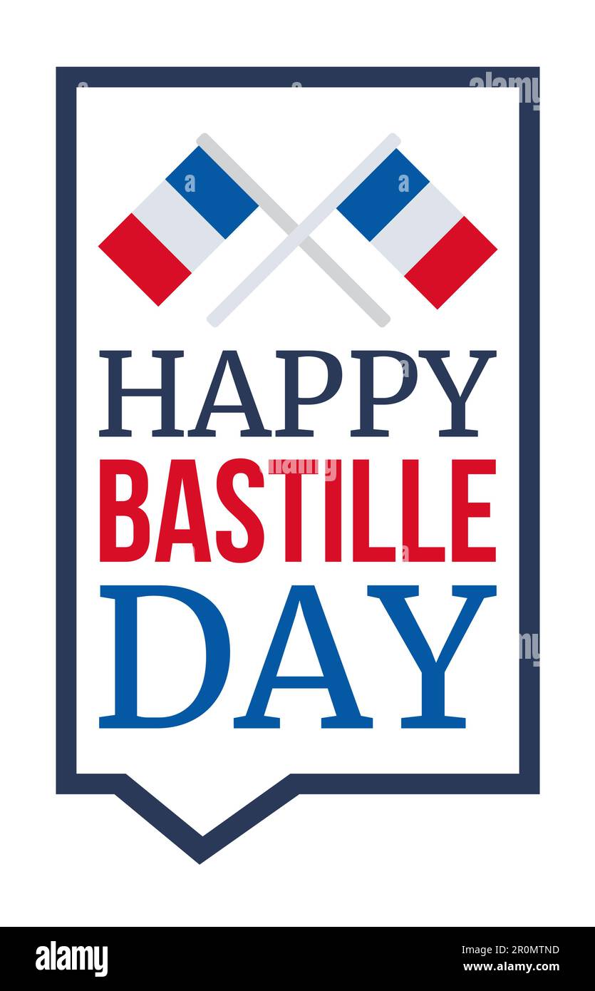 Happy Bastille Day Celebration Banner. France Independence Greeting ...