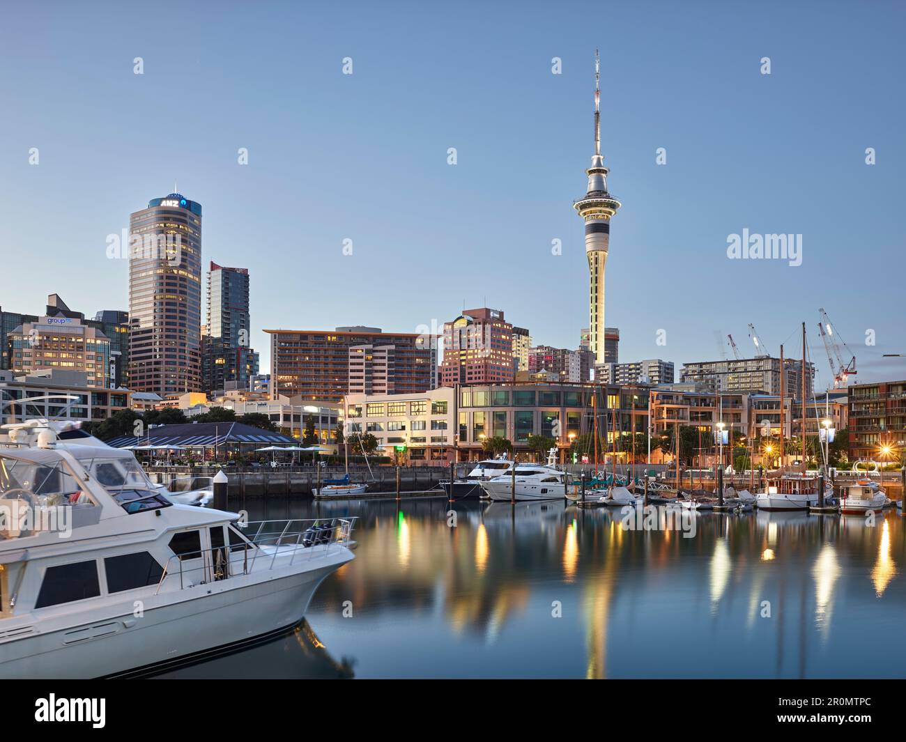 Winyard Crossing, Viaduct Basin, Sky Tower, Auckland, North Island, New ...
