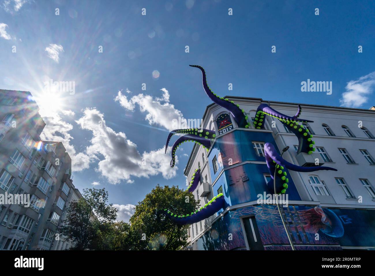 URBAN NATION MUSEUM FOR URBAN CONTEMPORARY ART, octopus at the pedestal ...