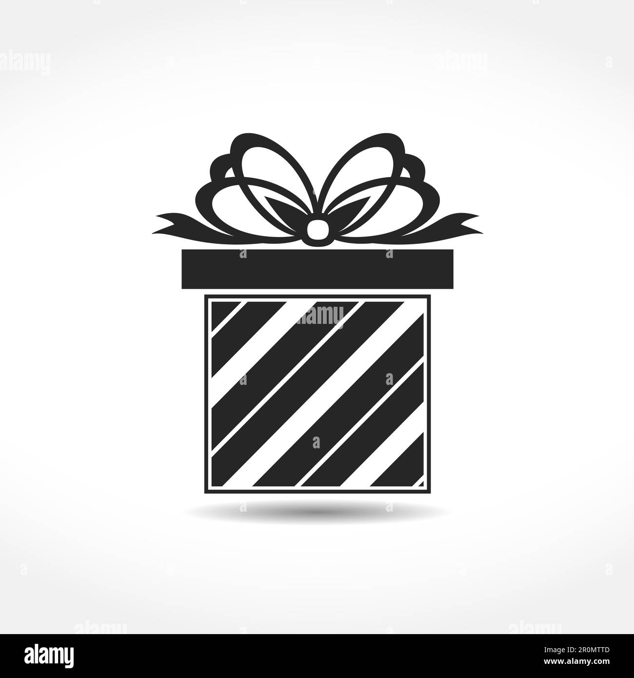 Gift box with a bow icon, vector eps10 illustration Stock Vector Image ...