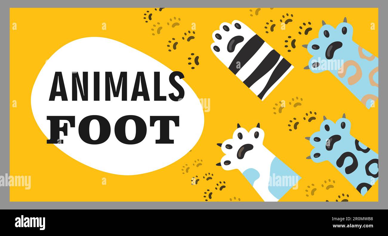Cover design with animal foot Stock Vector Image & Art - Alamy