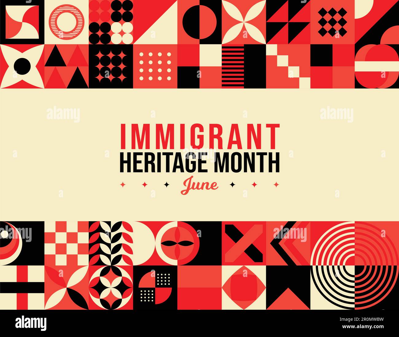 Immigrant Heritage Month Vector Illustration. National June Awareness ...