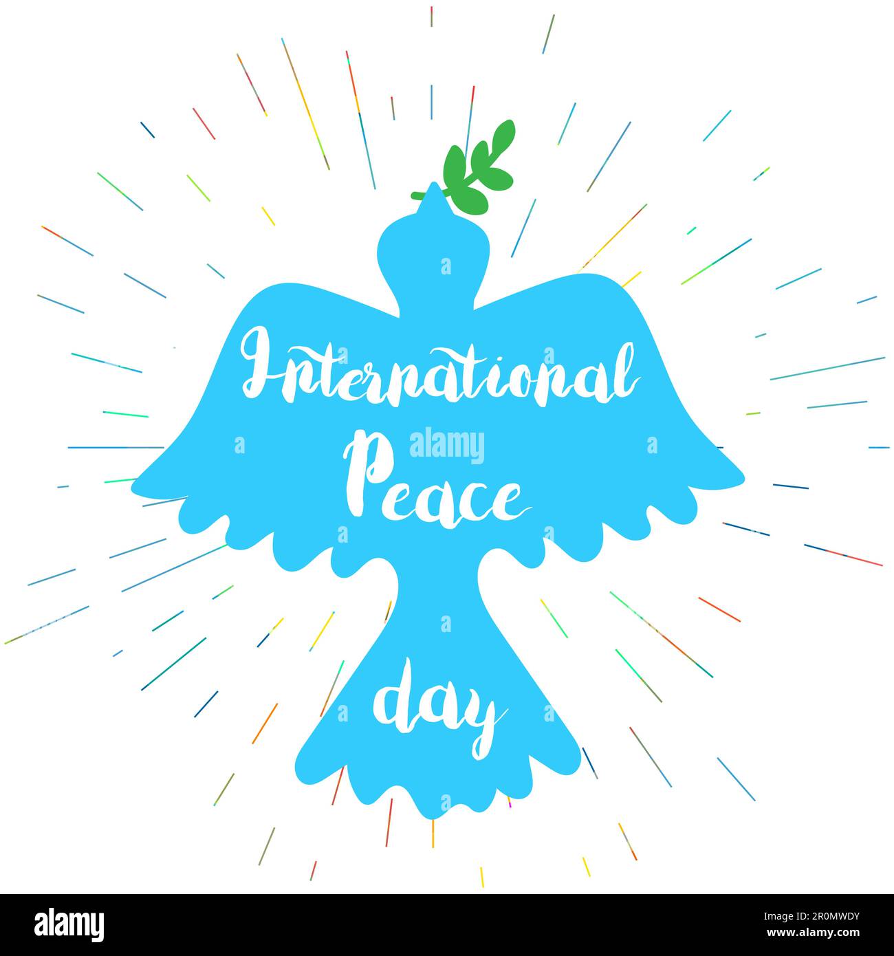 International Peace Day Banner With Dove. Vector Stock Vector Image ...