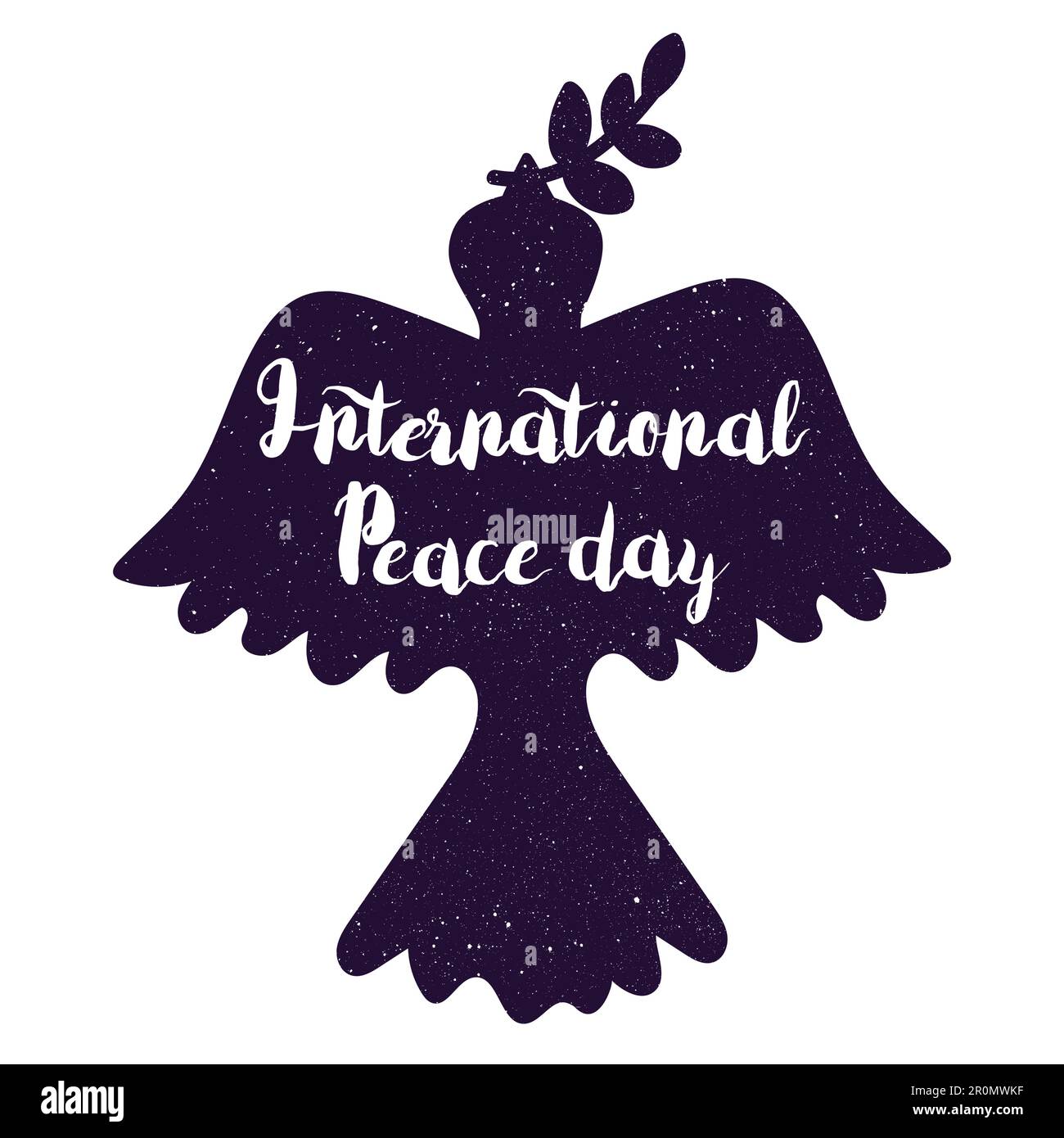 International Peace Day Banner With Dove. Vector Stock Vector Image ...