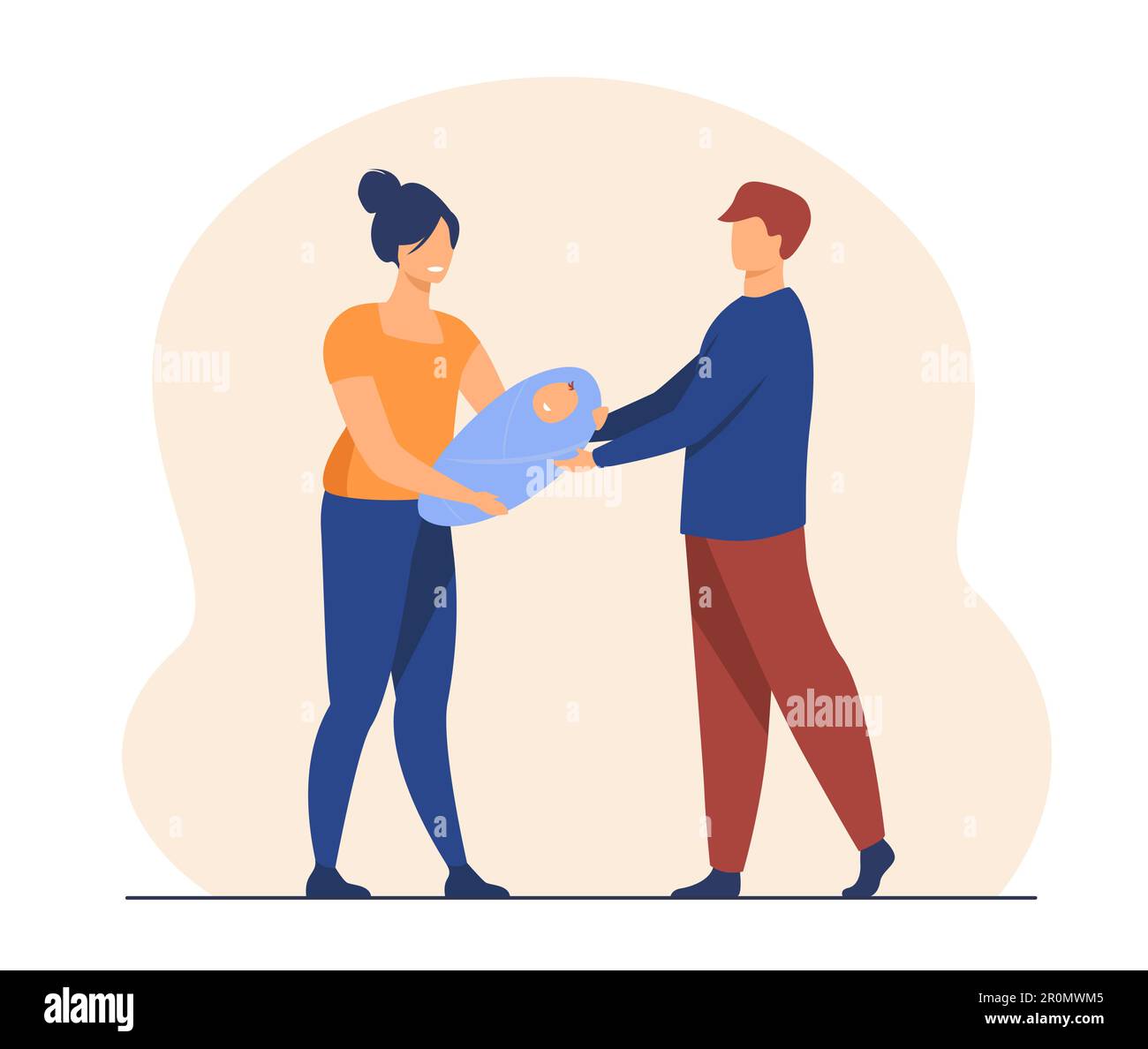Happy new parents holding baby Stock Vector Image & Art - Alamy
