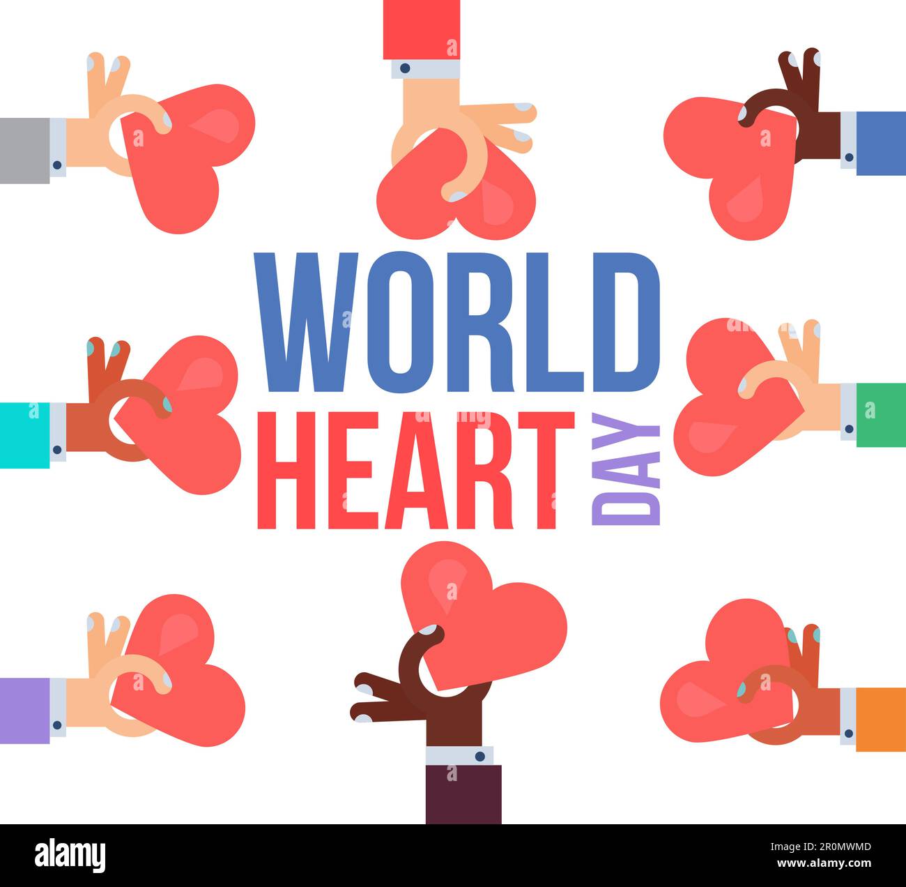 World Heart Day Celebration Stylish Banner. Vector Stock Vector Image ...