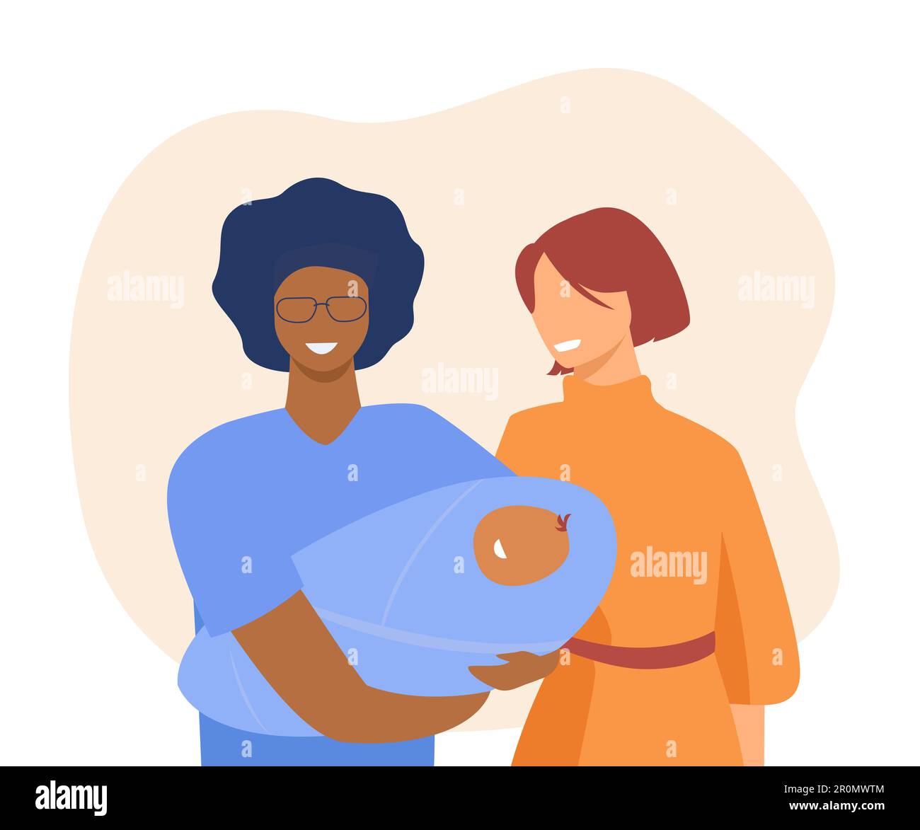 Couple holding baby boy Stock Vector Images - Alamy