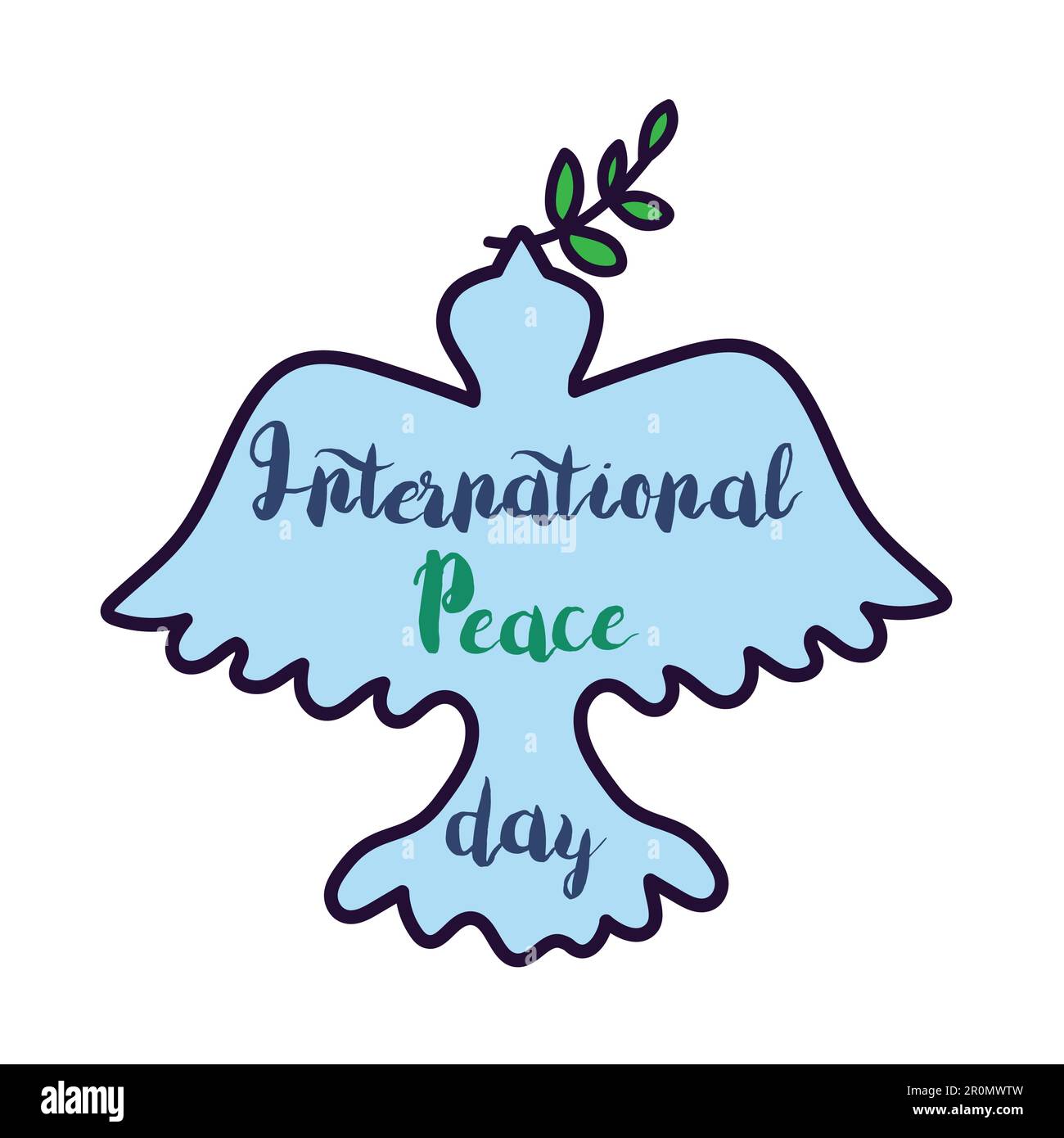 International Peace Day Banner With Dove. Vector Stock Vector Image ...