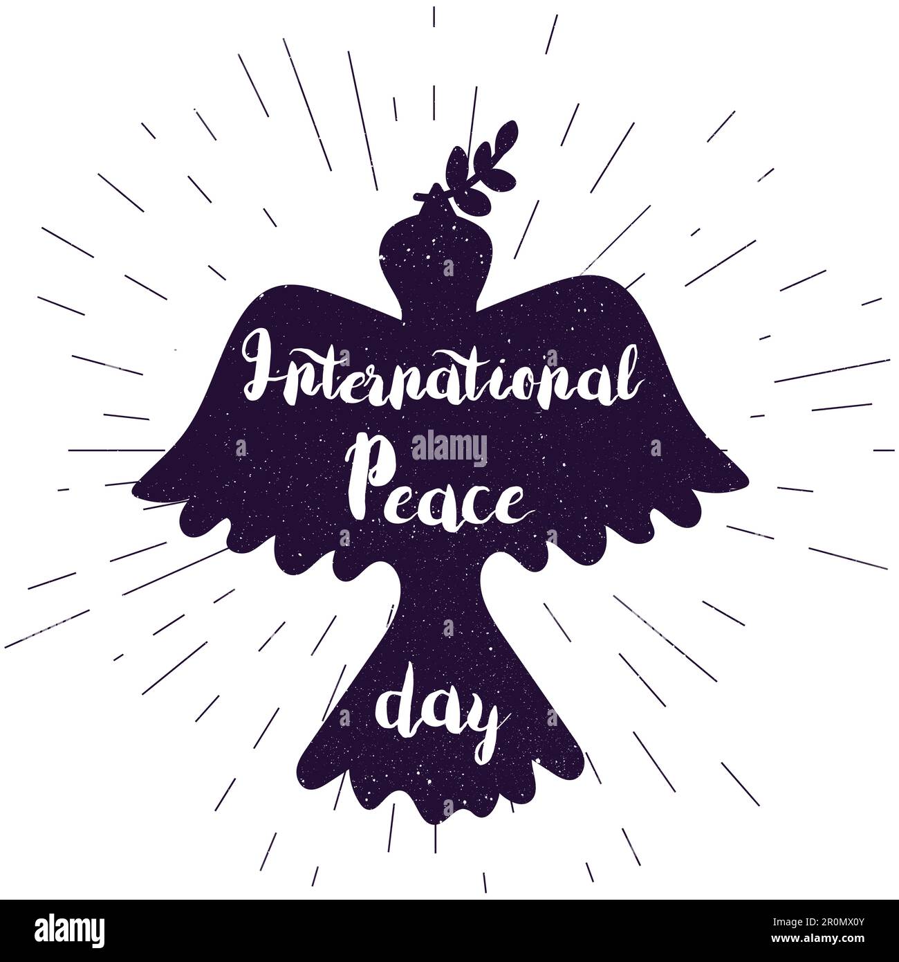 International Peace Day Banner With Dove. Vector Stock Vector Image ...
