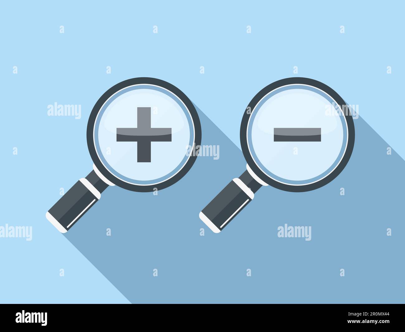Zoom icons magnifying glass plus hi-res stock photography and images ...