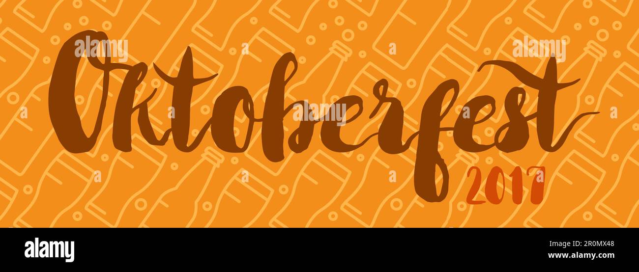 Oktoberfest Lettering. Beer festival handmade design element for badge ...