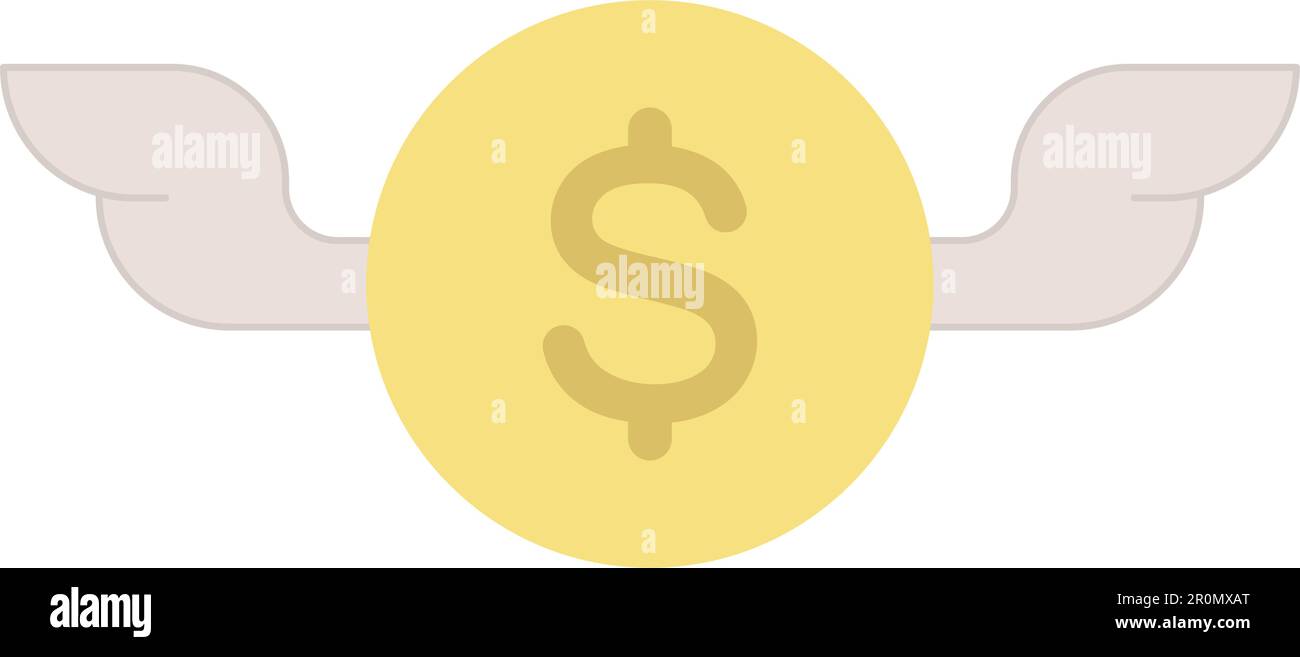Money with Wings icon vector image. Suitable for mobile application web ...