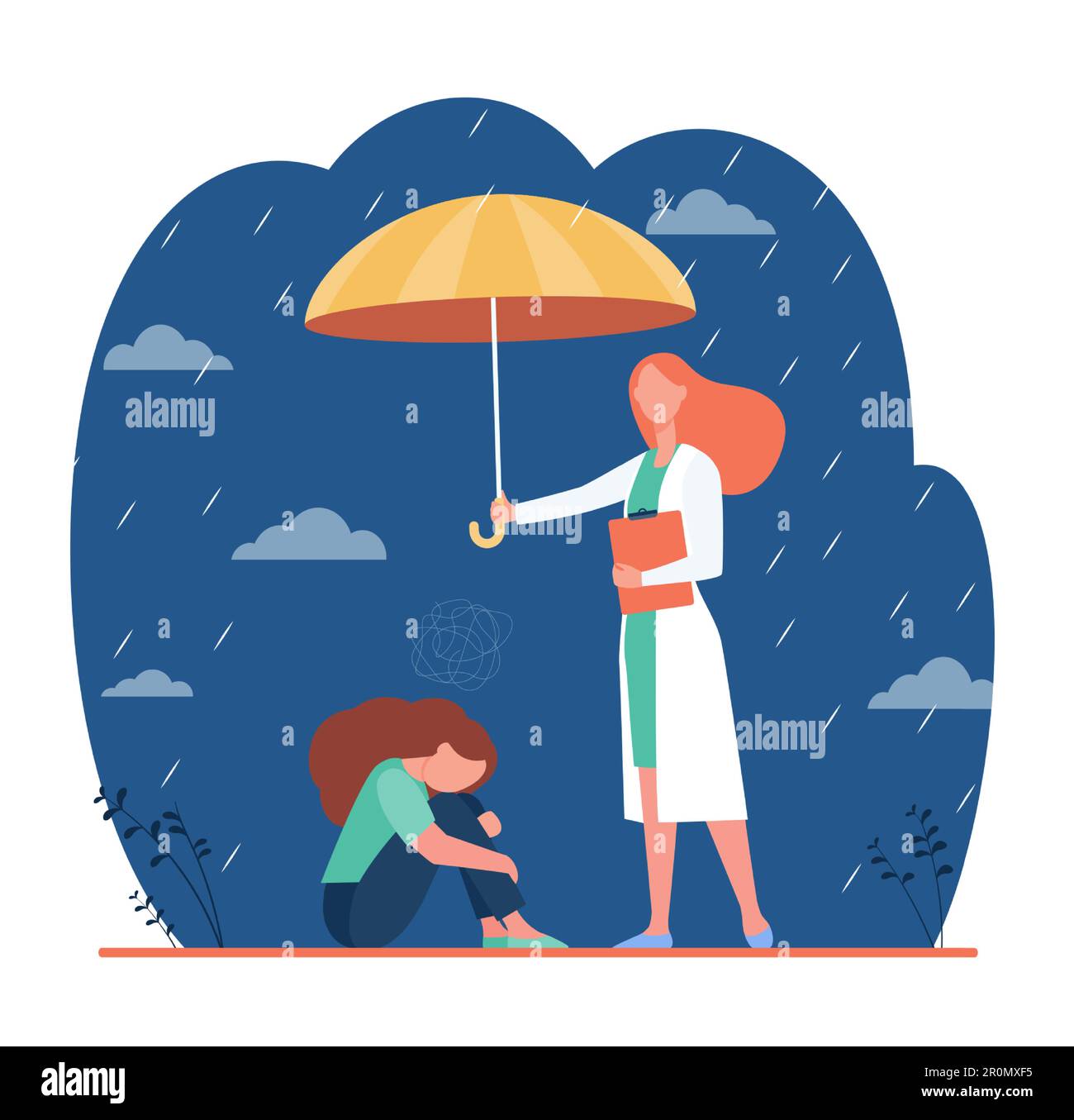 Depressed client Stock Vector Images - Alamy