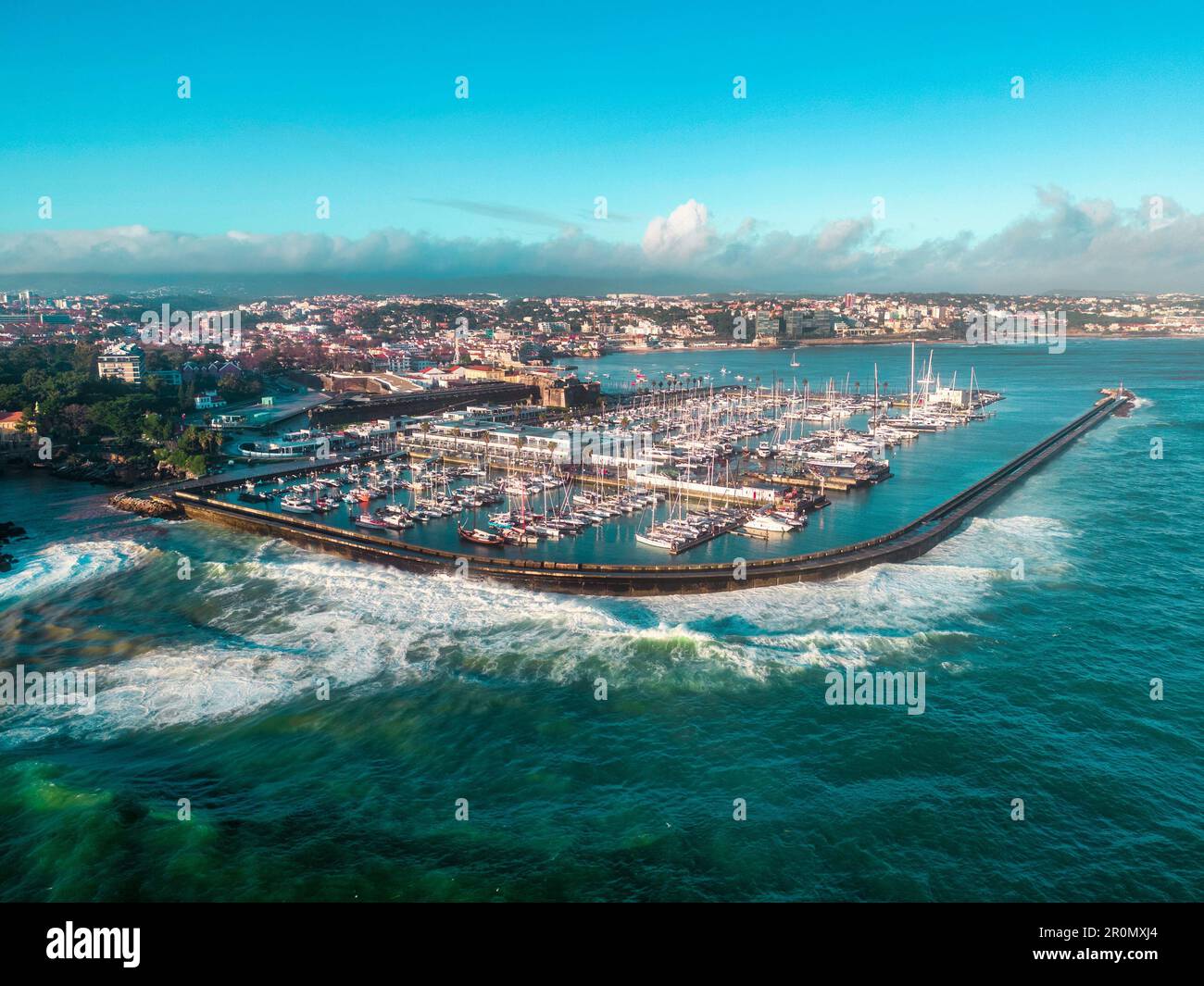 An aerial view of the port in Cascais, Portugal Stock Photo - Alamy