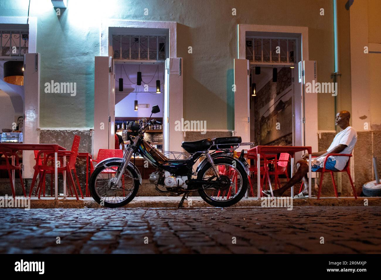 Cape Verde, Island Sao Vincente, Mindelo, night scene Stock Photo - Alamy