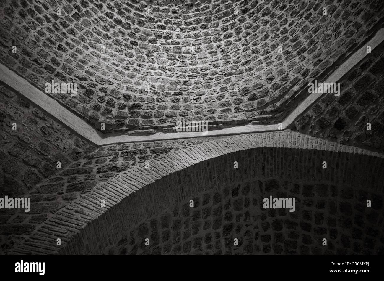 The intricate stone dome of the ancient Mawlawi Museum of Antalya in ...