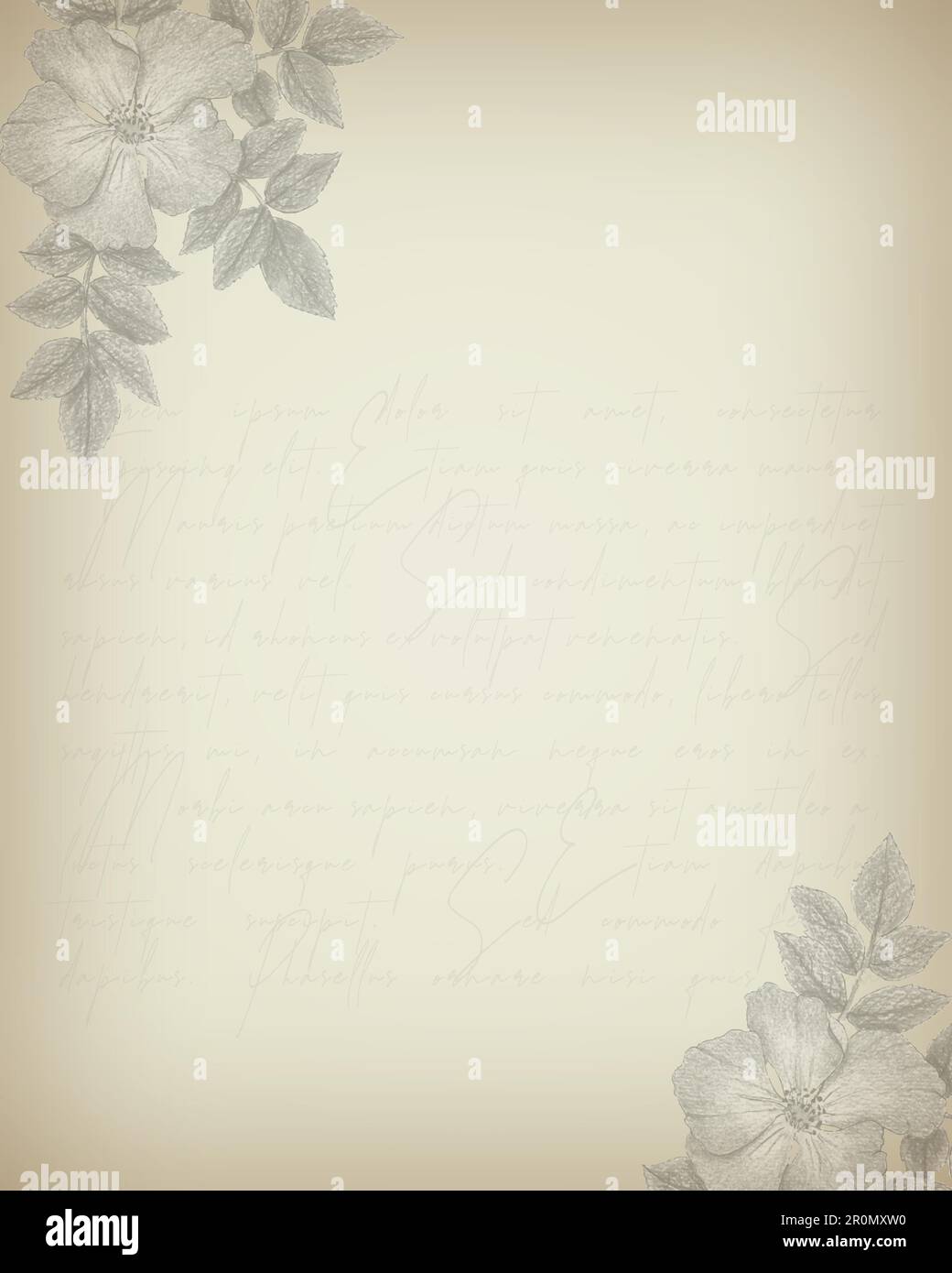 Old vintage blank paper sheet collage for writing message notes. Post ...