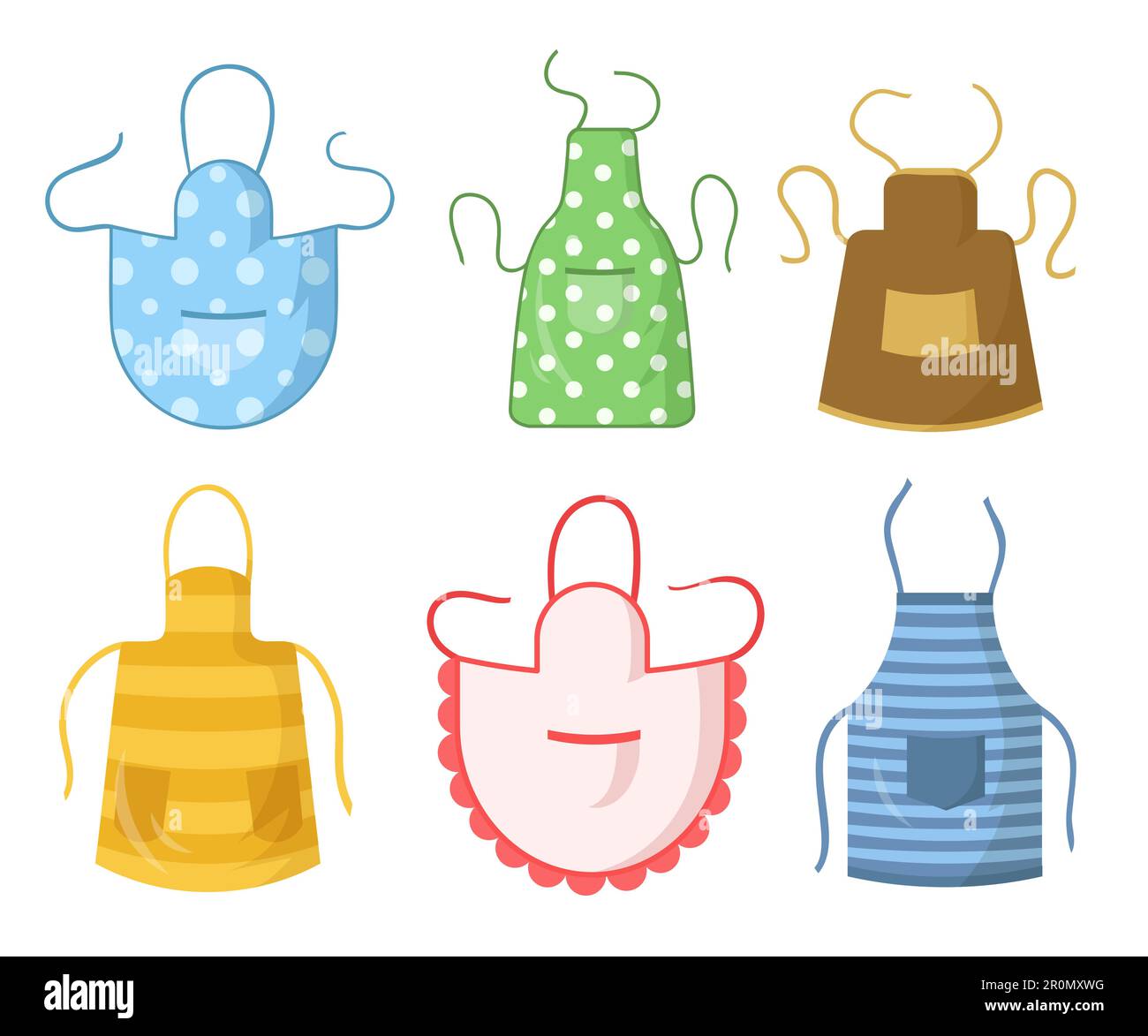 Colorful kitchen aprons set Stock Vector Image & Art - Alamy