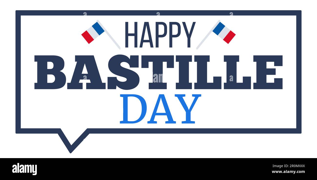 Happy Bastille Day Celebration Banner. France Independence Greeting ...