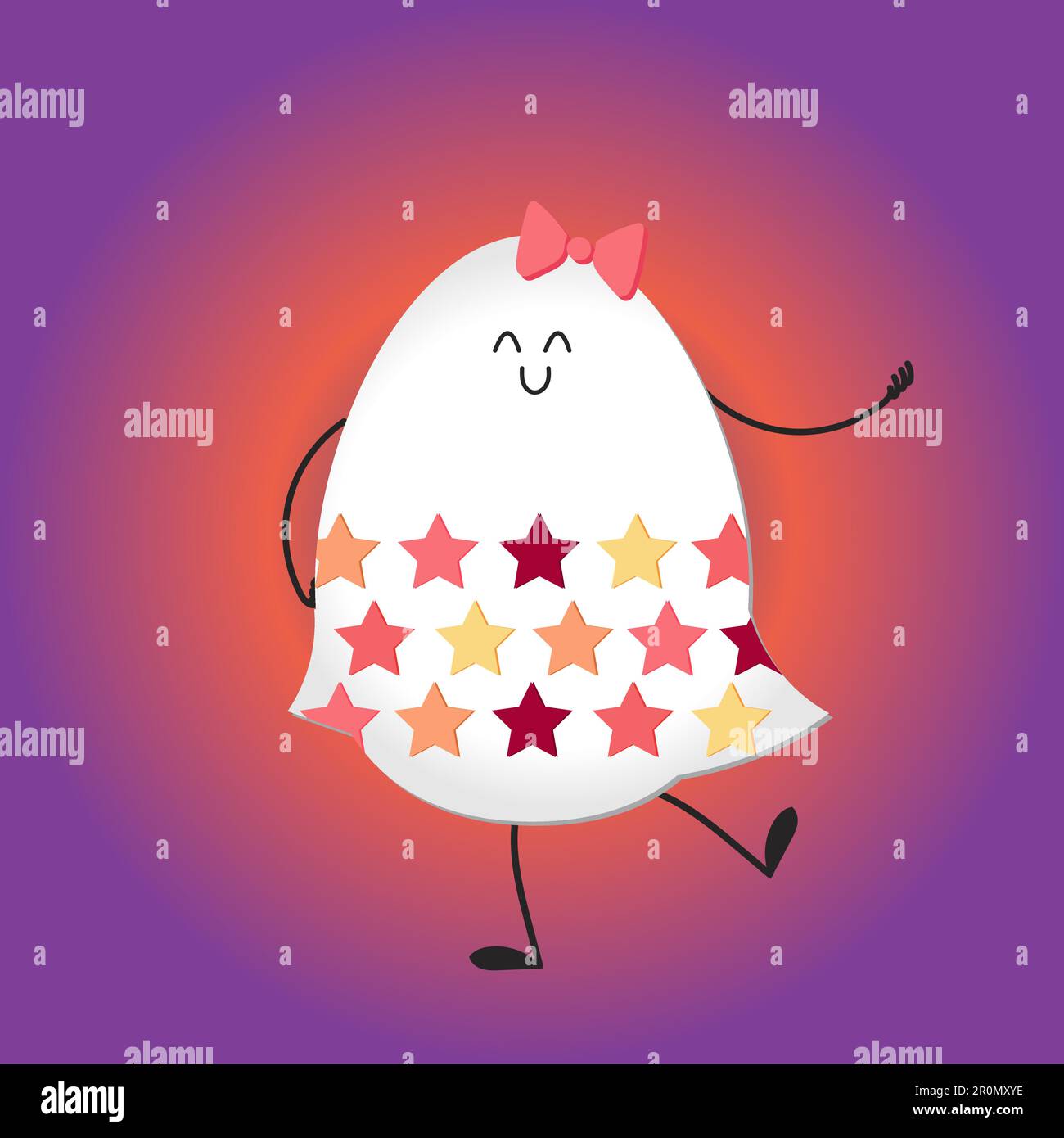 Happy easter with happy dancing egg. Vector Stock Vector Image & Art ...