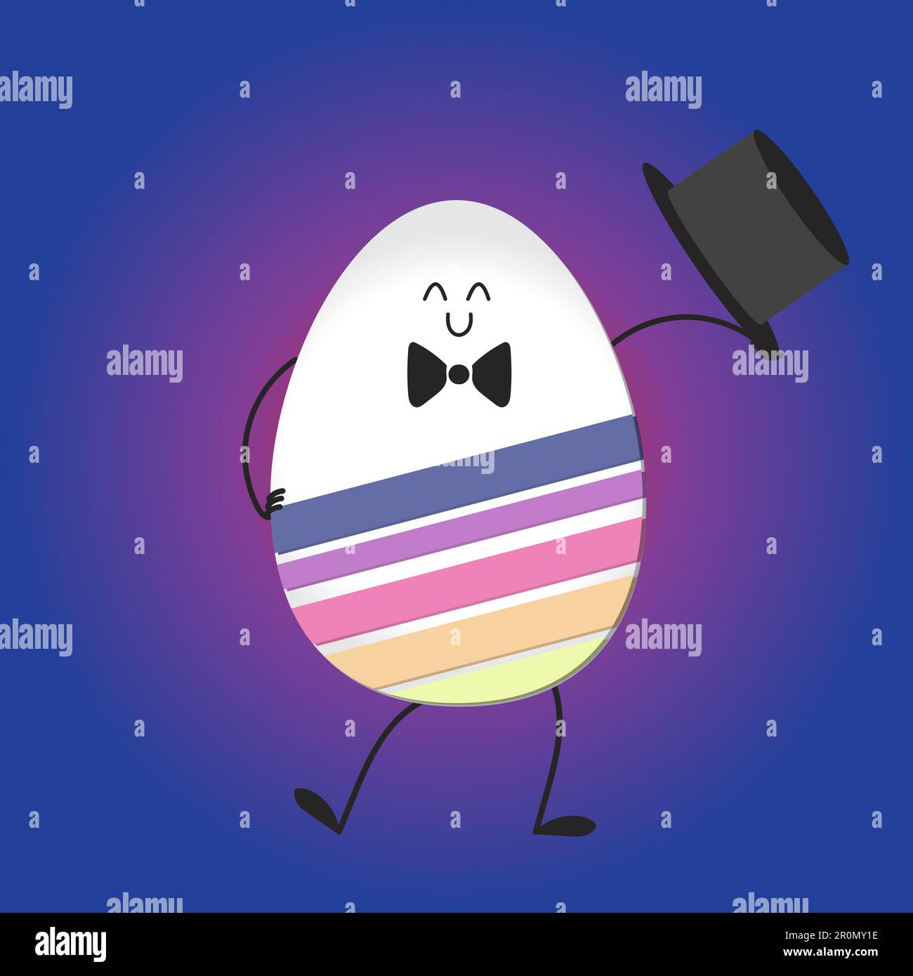Happy easter with happy dancing egg. Vector Stock Vector Image & Art ...