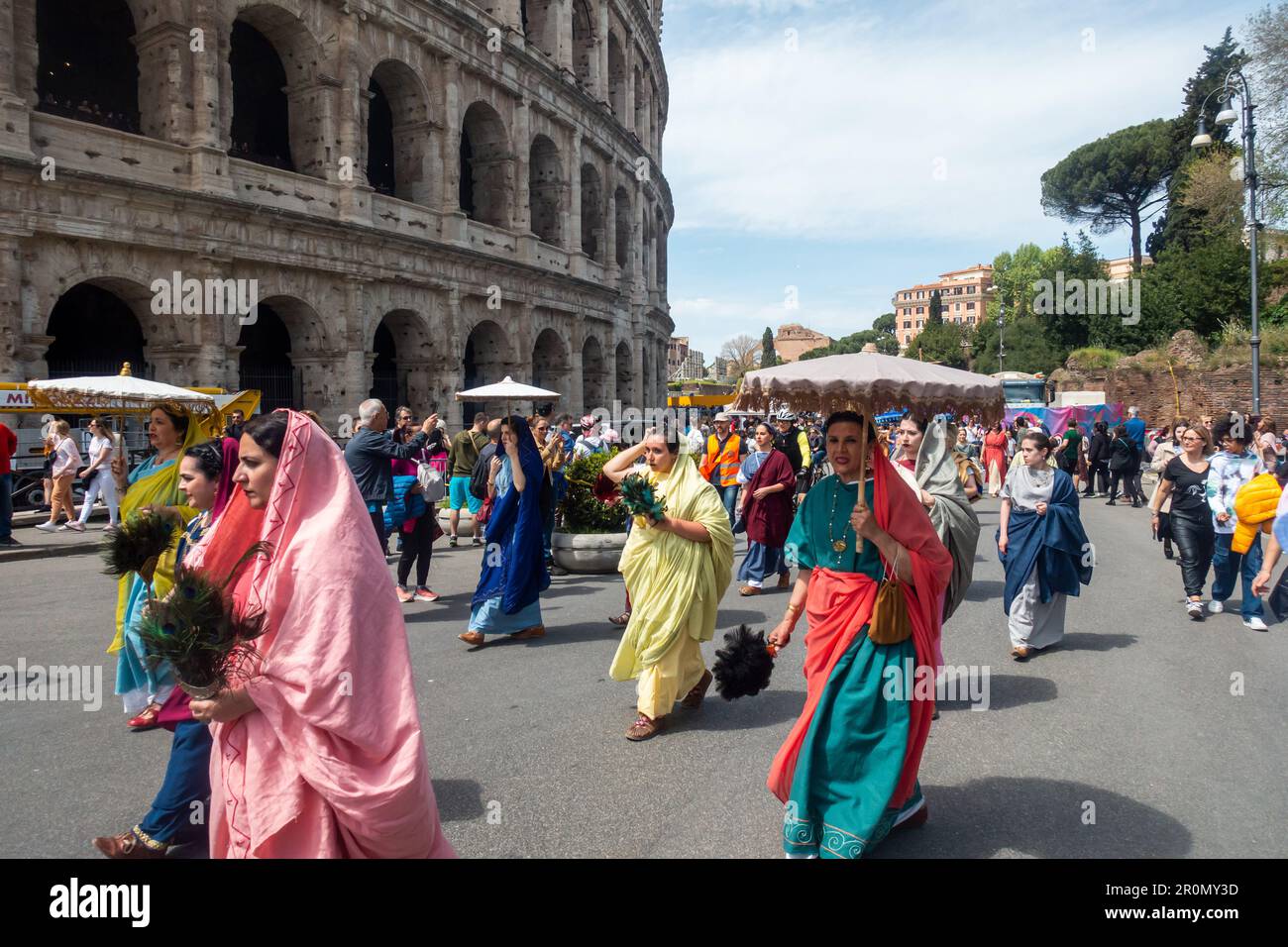 Rome Italy April 23rd, 2023 - Historical ancient Rome reenactment ...