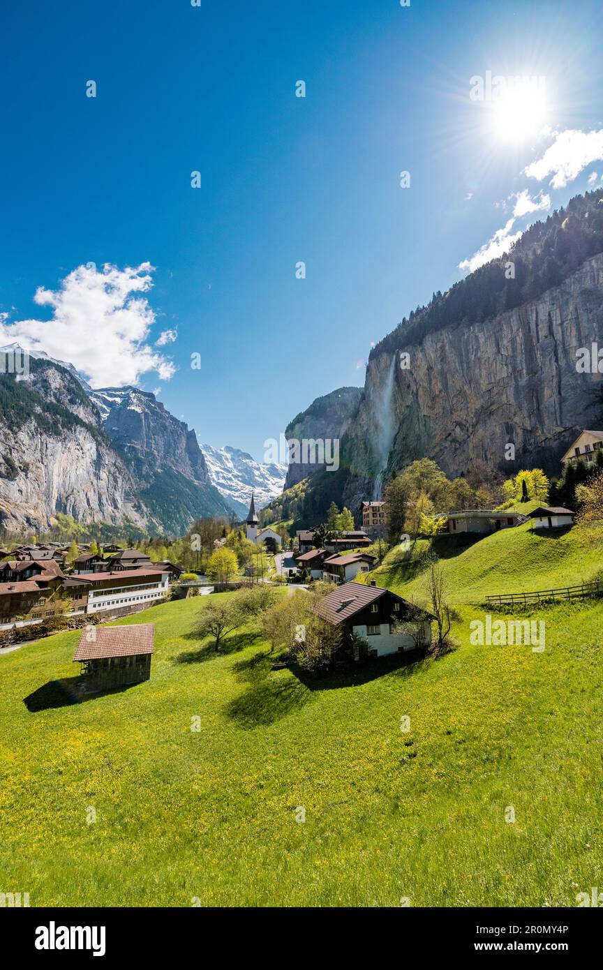 Beautiful spring day in lauterbrunnen hi-res stock photography and ...