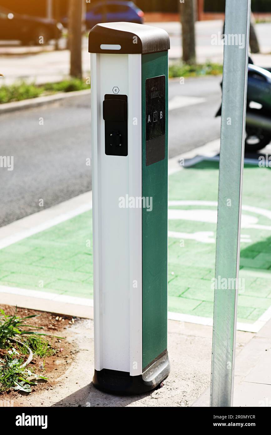 Charging station for charge EV battery. Place for charging electric ...