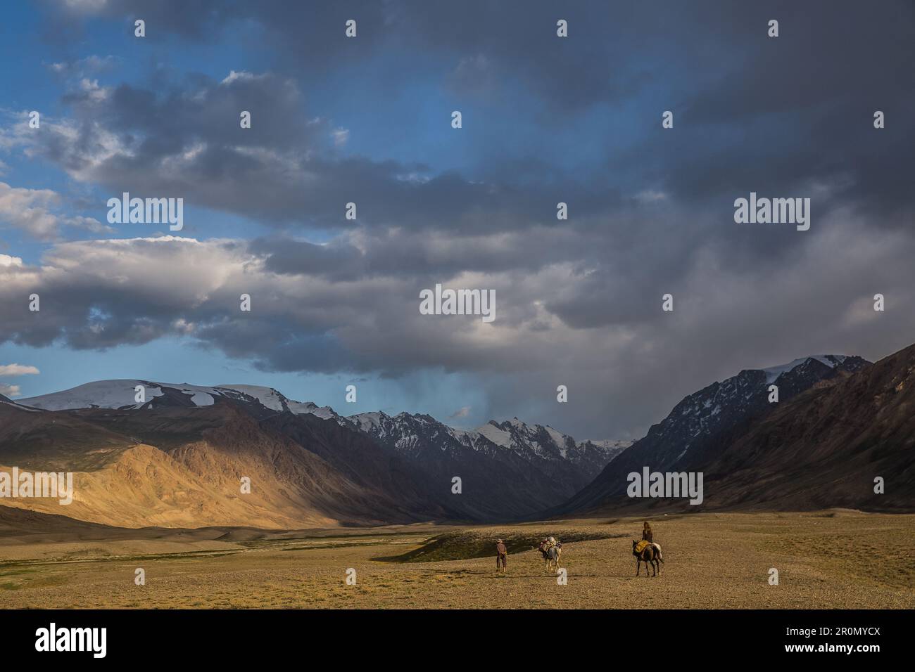 Caravan of travelers in Pamir, Afghanistan, Asia Stock Photo - Alamy