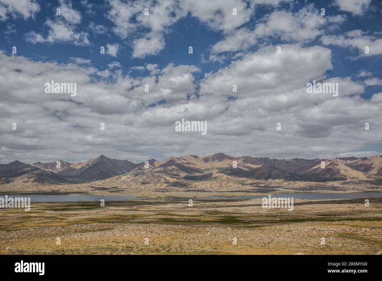 Lake Zorkul, border Afghanistan and Tajikistan, Pamir, Asia Stock Photo ...